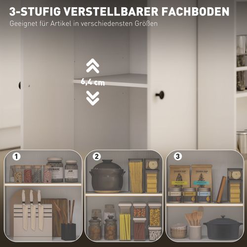 Îlot De Cuisine Bois Mdf 100x48x90cm Avec étagère, épicier, Barre ...
