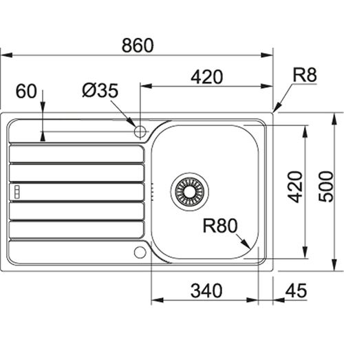 Evier Inox Dekor Franke Spark 1 Bac 1 Égouttoir - Evier BUT