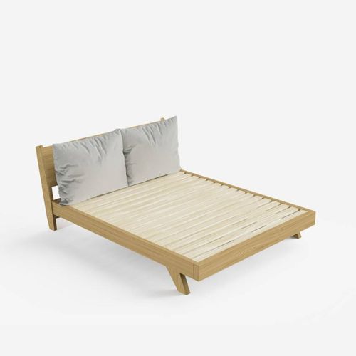 Lit Double Moderne 160x200cm Avec Lattes Et Coussins Huppert - Lit BUT