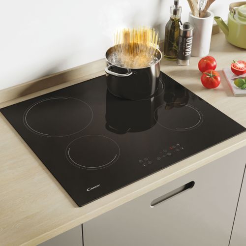 Table vitrocéramique CANDY CC64CH 4 foyers Noir - Plaque vitrocéramique BUT