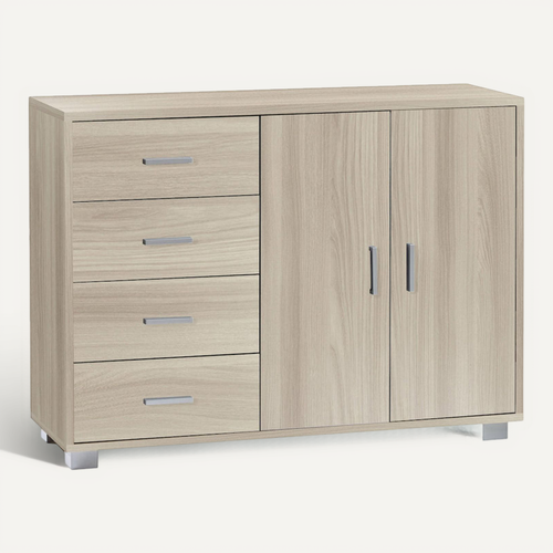Armoire 2 Portes 4 Tiroirs H84 L174 Kit - Beige - Buffet BUT