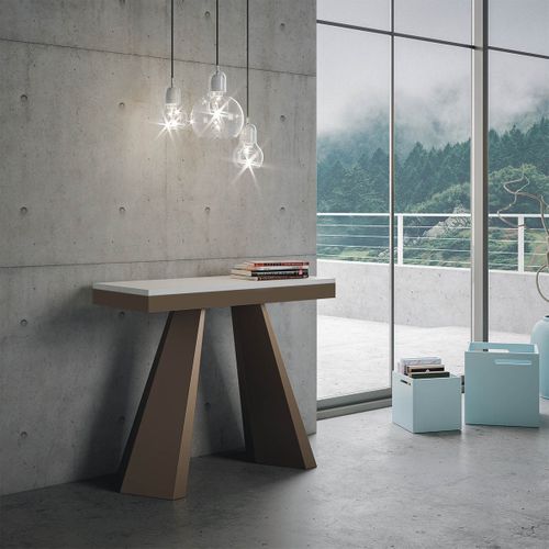 Console Extensible 90x40/300 Cm Diamante Evolution Frêne Blanc Cadre Ours - Table console BUT