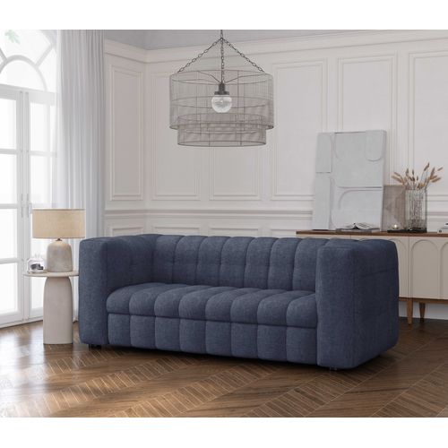 Canapé 3 Places Mod. Camilla Convertible Avec Ouverture Express En Tissu Perfect Harmony 77 Bleu ...