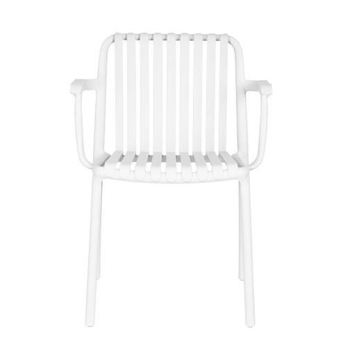 Lot De 4 Chaises De Jardin Empilables En Polypropylène Blanc - Cora ...