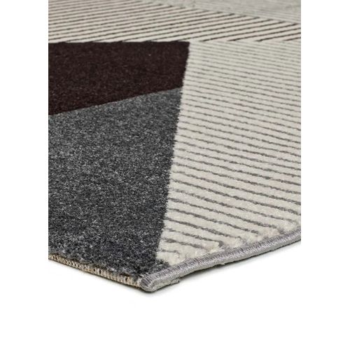 Tapis Géométrique Gladys 12138 Gris/noir/moutarde 140x200 Cm - Tapis ...