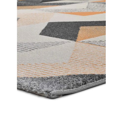 Tapis Géométrique Gladys 12184 Gris/moutarde/beige 60x120 Cm - Tapis ...