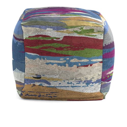 Pouf Multicolore Abstrait Moderne Serra Multicolore 50x50x50 - Pouf ...