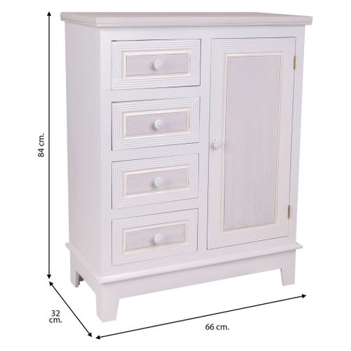 Vestibule En Bois Blanc 66x32x84h - Table console BUT