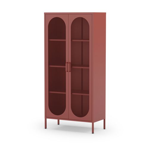 Vaisselier 2 Portes En Métal H170cm - Vaisselier et vitrine BUT