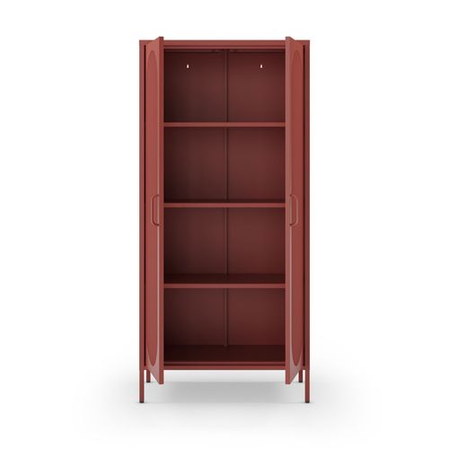 Vaisselier 2 Portes En Métal H170cm - Vaisselier et vitrine BUT