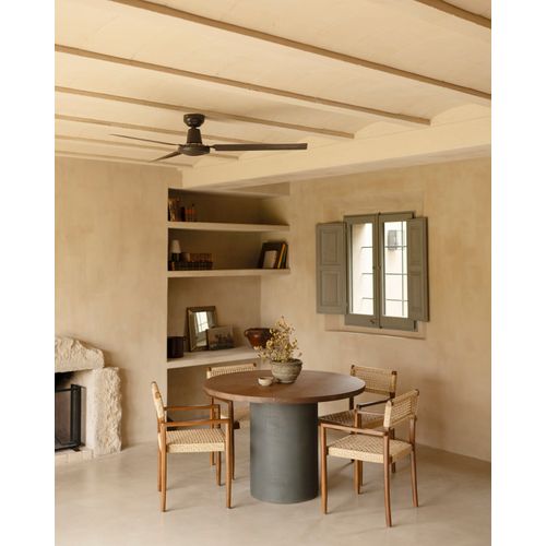 Table De Salle à Manger Ronde En Bois Massif Teinte Chêne Foncé Pieds ...
