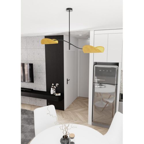 Suspension Lotus, Métal, Orange, 105x54x18 Cm - Lustre - Suspension BUT