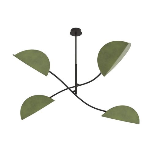 Suspension Lotus, Métal, Vert, 105x59x105 Cm - Lustre - Suspension BUT