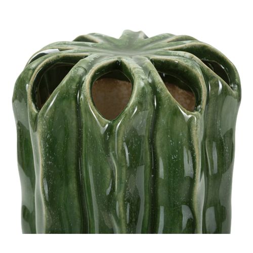 Vase Décoratif Mf852, Céramique, Vert, 11,5x11,5x23,5 Cm - Vase BUT