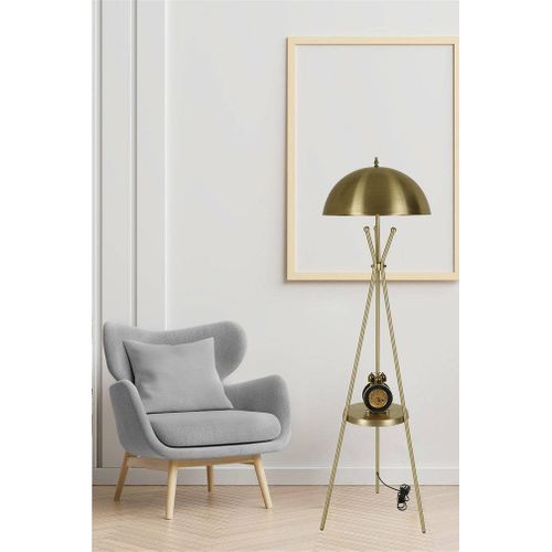 Lampadaire Trépied Design Champignon Avec Table D'appoint Intégrée ...