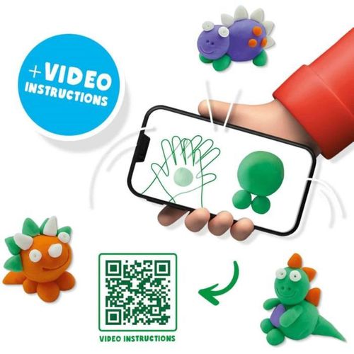 Pâte à Modeler Fundo - Dinosaures (3x90g - 1x40g) - Interactive Pour ...