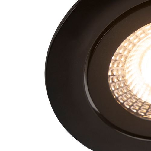 Lot De 5 Spots Encastrables Modernes Noirs Avec LED Dimmable En 3 ...