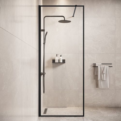 Paroi De Douche Georgia - 50 X 200 Cm - Noir - Paroi de douche BUT