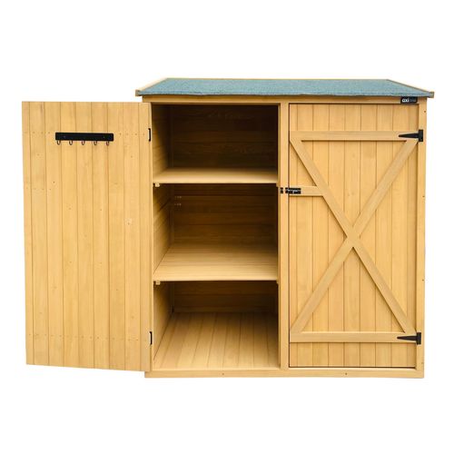 Casper Armoire De Jardin En Bois Brun - Armoire Exterieur, Armoire à ...
