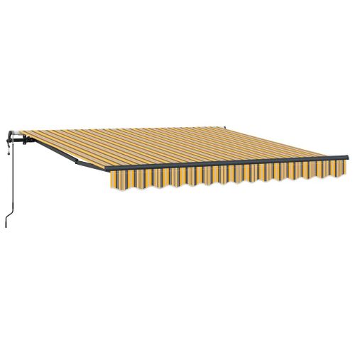 Store Rétractable Automatique Rayures Multicolores 350x250 Cm - Store ...