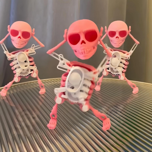 Dancing Skeleton Figurines, 3d Printed Dancing Skeleton Toy, Fun Wind ...