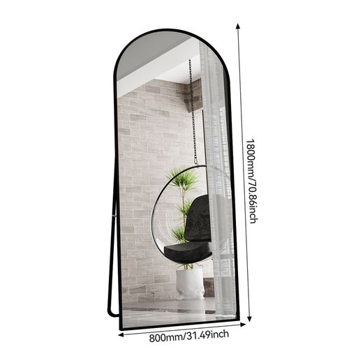 Miroir Complet Arqué, 180 X 80 Cm, Pleine Longueur, Monté Au Mur ...