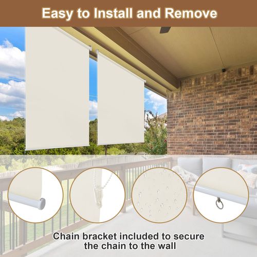 2x Store Vertical Enrouleur Extérieur Pour Terrasse Ou Balcon ...