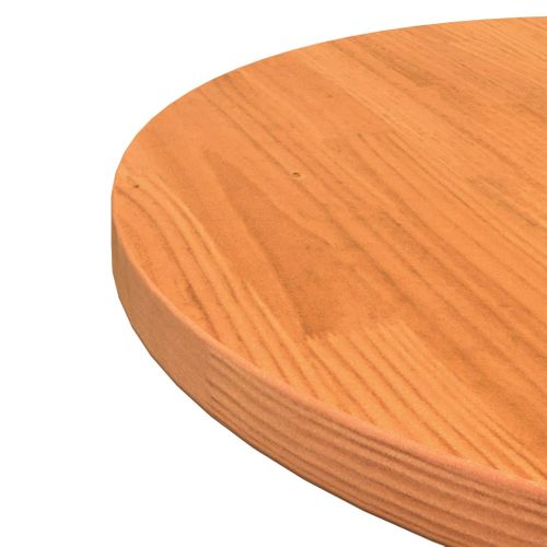 Dessus De Table - Plateau De Table Bureau Rond Cire Marron Ø50x2,5 Cm ...