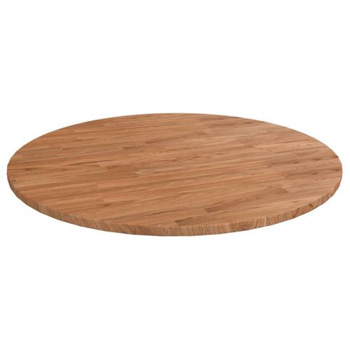 Dessus De Table - Plateau De Table Bureau Rond Marron Clair Ø70x1,5 Cm ...