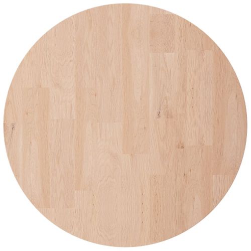 Dessus De Table - Plateau De Table Bureau Rond Ø50x2,5 Cm Bois De Chêne ...