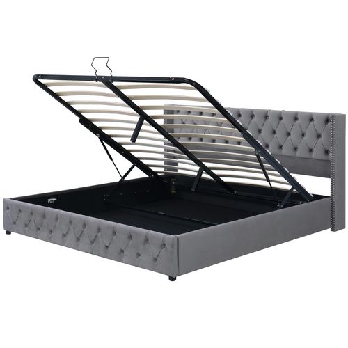 Lit Coffre Hydraulique 140x190 Cm, Lit 2 Place Pour Adulte, Design ...