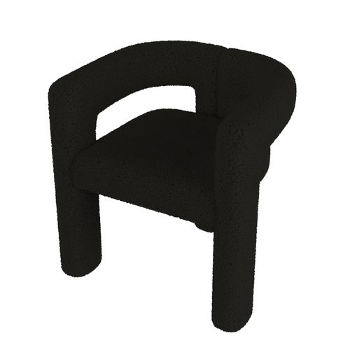 Fauteuil Design Ergonomique Cadre Rond Revêtement Teddy - Structure ...