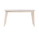 Table À Manger Extensible Scandinave Blanc Et Bois Clair L150-200 Cm ...