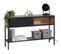 Console OSKAR Imitation chêne sonoma/ noir - Table console BUT